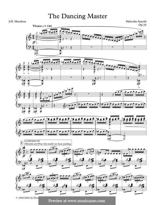 The Dancing Master (Vocal score) by M. Arnold - sheet music on MusicaNeo