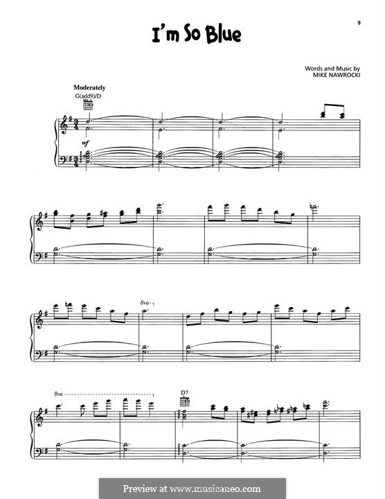 I'm So Blue (VeggieTales) by M. Nawrocki - sheet music on MusicaNeo