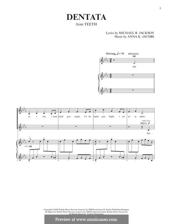 Dentata (from Teeth) by A.K. Jacobs - sheet music on MusicaNeo
