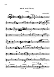 March of the Clowns for oboe and piano by P. Prodanov on MusicaNeo