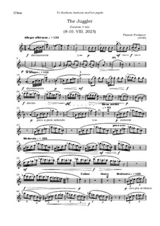 The Juggler for Oboe and Piano by P. Prodanov - sheet music on MusicaNeo