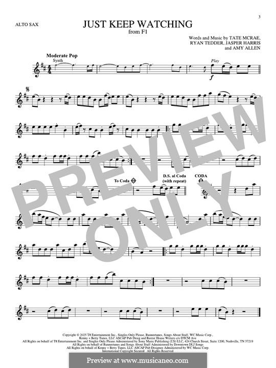 Just Keep Watching (from F1: The Movie) by R.B. Tedder, A. Allen on ...