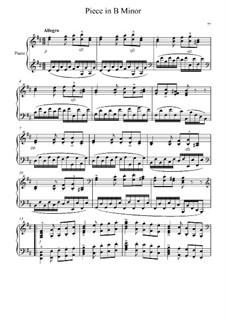 Piece in B Minor by A. Dvořák - sheet music on MusicaNeo