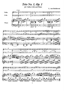 Three Piano Trios, Op.1 by L.v. Beethoven - sheet music on MusicaNeo