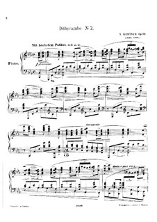 Three Dithyrambs, Op.10 by N. Medtner - free download on MusicaNeo