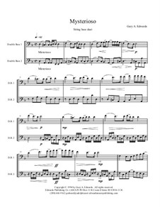 Mysterioso for bass duet by G. Edwards - sheet music on MusicaNeo