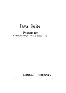 Java Suite by L. Godowsky - sheet music on MusicaNeo