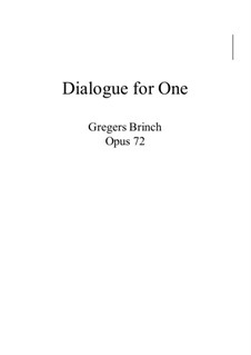 Dialogue of Minds, Op.72 by G. Brinch - sheet music on MusicaNeo