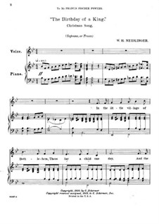 The Birthday of a King by W.H. Neidlinger - free download on MusicaNeo