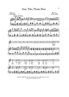 One, Two, Three, Four by J. Alau - sheet music on MusicaNeo