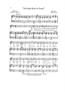 I'm Going Back to Texas by B. Allan - free download on MusicaNeo