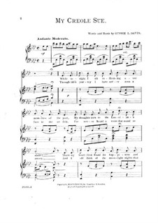 My Creole Sue by G.L. Davis - free download on MusicaNeo