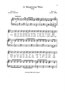 A Ragtime War by C. Heil - sheet music on MusicaNeo