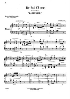 Bridal Chorus, for Piano (Lohengrin, WWV 75) by R. Wagner on MusicaNeo