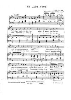 My Lady Moon by T. Taylor - sheet music on MusicaNeo