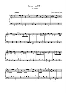 Sonata No.115 in D Minor by A. Soler - sheet music on MusicaNeo