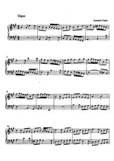 Gigue by J. Clarke - sheet music on MusicaNeo