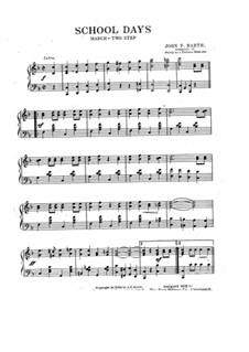School Days by J.F. Barth - sheet music on MusicaNeo