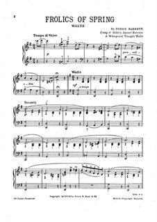 Frolics of Spring by B. Barrett - sheet music on MusicaNeo