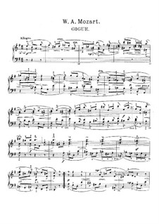 Little Gigue in G Major, K.574 by W.A. Mozart - sheet music on MusicaNeo