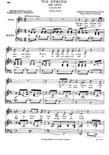 No.24 'Tis Spring (Album of Songs for the Young, Op.79) by R. Schumann ...