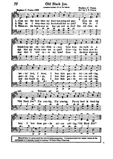 Old Black Joe by S.C. Foster - sheet music on MusicaNeo