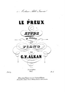 Le preux, Op.17 by C. Alkan - sheet music on MusicaNeo