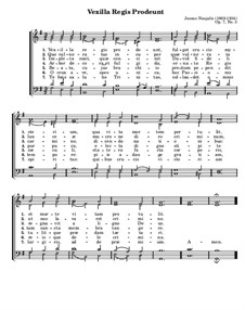Vexilla Regis Prodeunt, Op.7 No.3 by J. Naujalis - sheet music on MusicaNeo