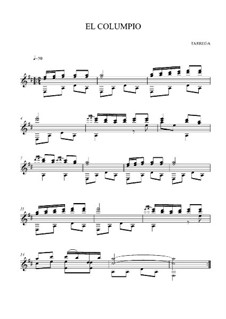 El columpio by F. Tárrega - sheet music on MusicaNeo