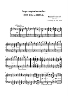 Four Impromptus for Piano, D.935 Op.142 by F. Schubert on MusicaNeo