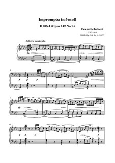 Four Impromptus for Piano, D.935 Op.142 by F. Schubert on MusicaNeo