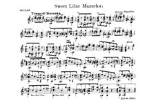 Sweet Lilac Mazurka, for Guitar by A. Shaeffer - sheet music on MusicaNeo