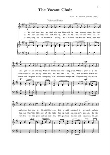 The Vacant Chair by G.F. Root - sheet music on MusicaNeo