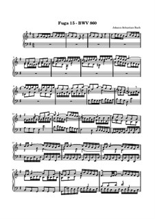 Prelude and Fugue No.15 in G Major, BWV 860 (The Well-Tempered Clavier ...