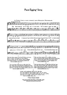 Pace-Egging Song by Unknown (works before 1850) - sheet music on MusicaNeo