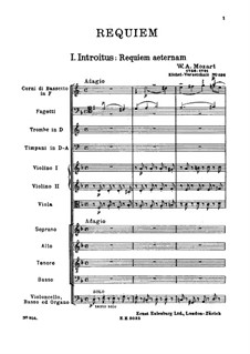 Complete Movements (Requiem Mass in D Minor, K.626) by W.A. Mozart on ...