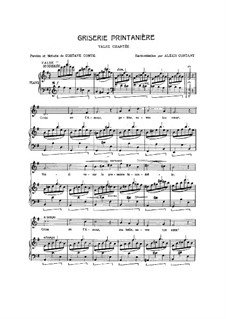 Griserie Printanière by A. Contant - sheet music on MusicaNeo
