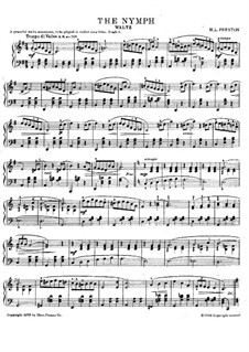 The Nymph by M.L. Preston - sheet music on MusicaNeo