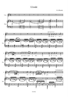 L'esule by G. Rossini - sheet music on MusicaNeo
