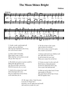 The Moon Shines Bright by folklore - sheet music on MusicaNeo