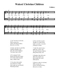Waken! Christian Children by folklore - sheet music on MusicaNeo