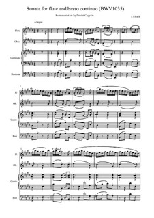 Sonata for Flute and Basso Continuo No.3 in E Major, BWV 1035 by J.S ...