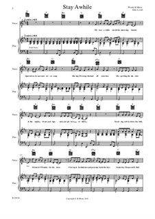 Stay Awhile by J. Lovell - sheet music on MusicaNeo