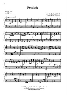 Postlude by J.C. Beckel - sheet music on MusicaNeo