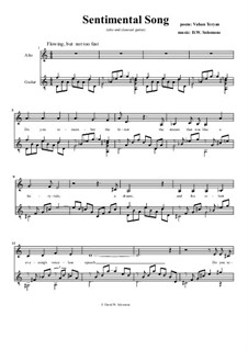 Sentimental Song by D.W. Solomons - sheet music on MusicaNeo