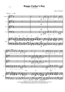Happy Father's Day by G. Edwards - sheet music on MusicaNeo