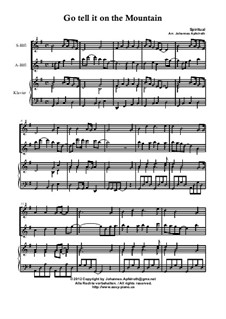 Xmas - Go tell it on the Mountain by folklore - sheet music on MusicaNeo