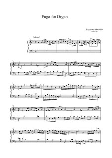 Fugue for Organ by B. Marcello - sheet music on MusicaNeo