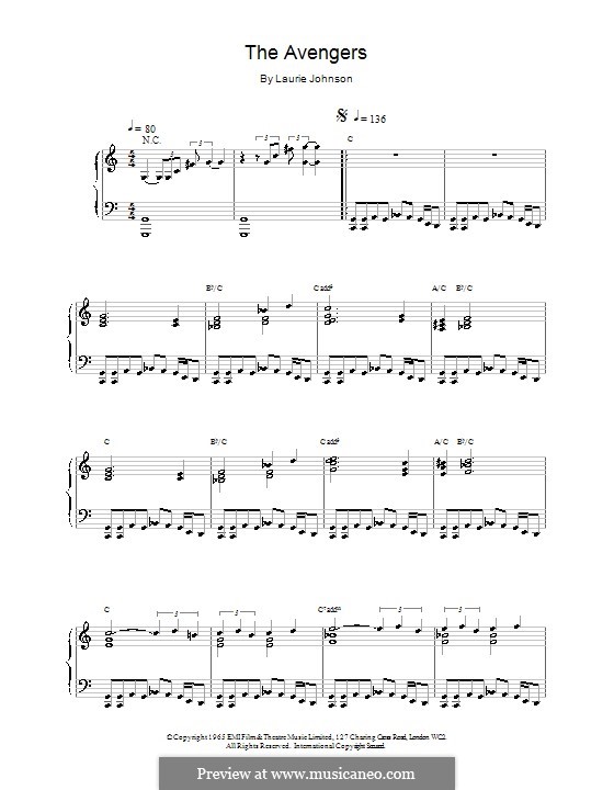 The Avengers by L. Johnson - sheet music on MusicaNeo