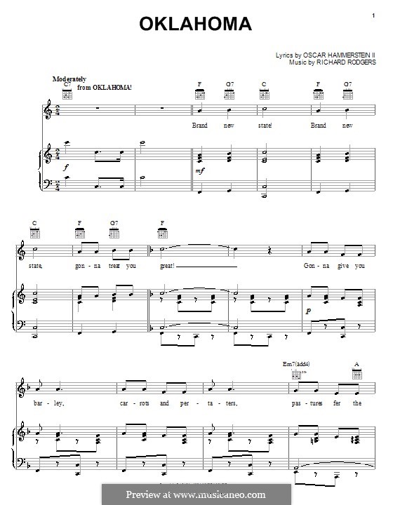 Oklahoma! by R. Rodgers - sheet music on MusicaNeo